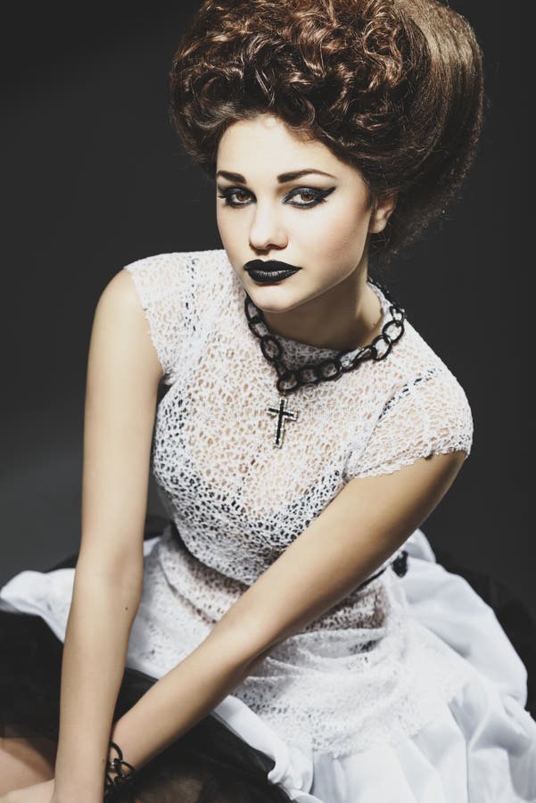 Portrait of a Beautiful Lady Stock Image - Image of emotion, elegance ...