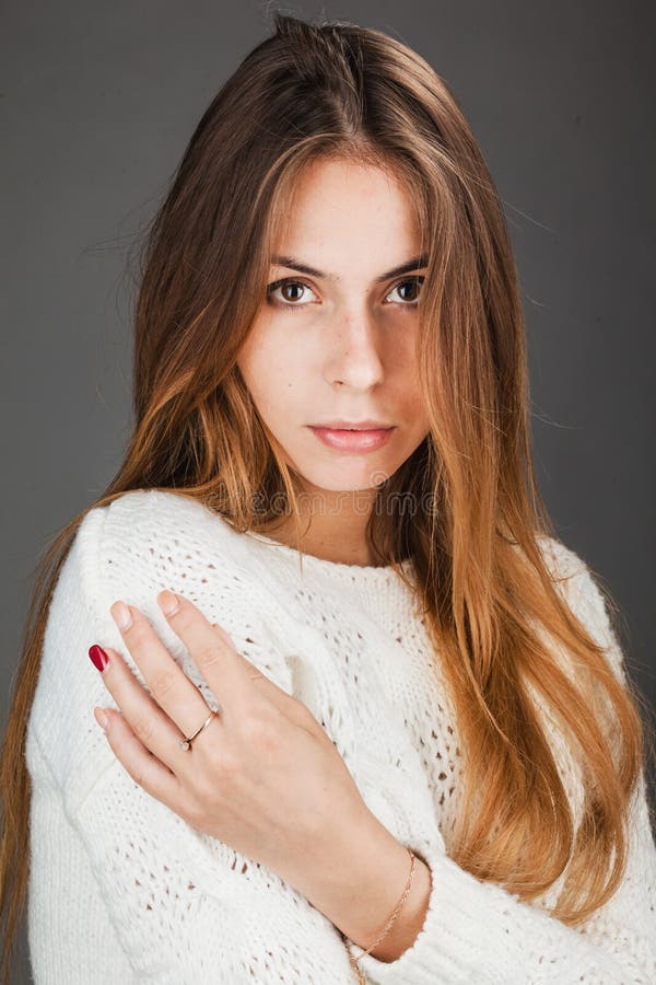 Portrait of beautiful lady stock image. Image of caucasian - 91793635