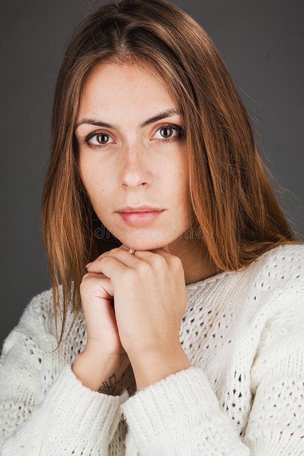 Portrait of beautiful lady stock image. Image of care - 91793661