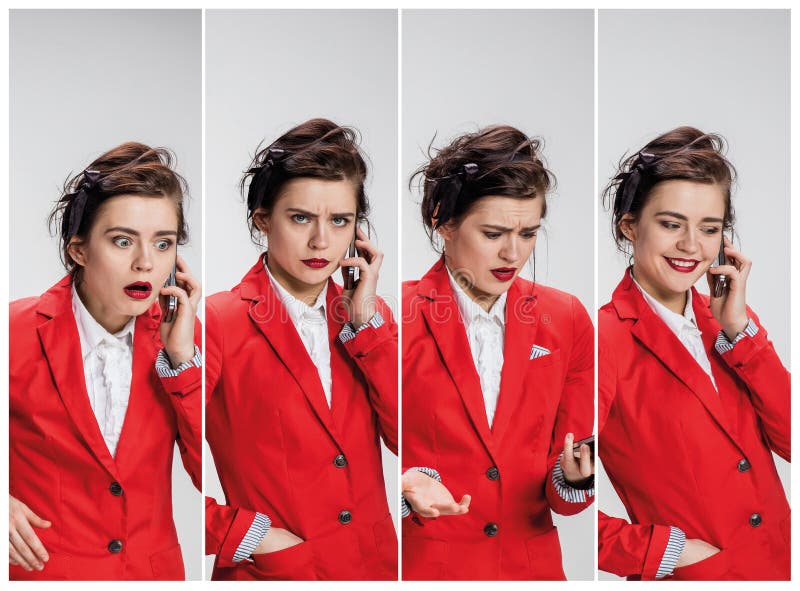 The Collage of Different Human Facial Expressions, Emotions and ...