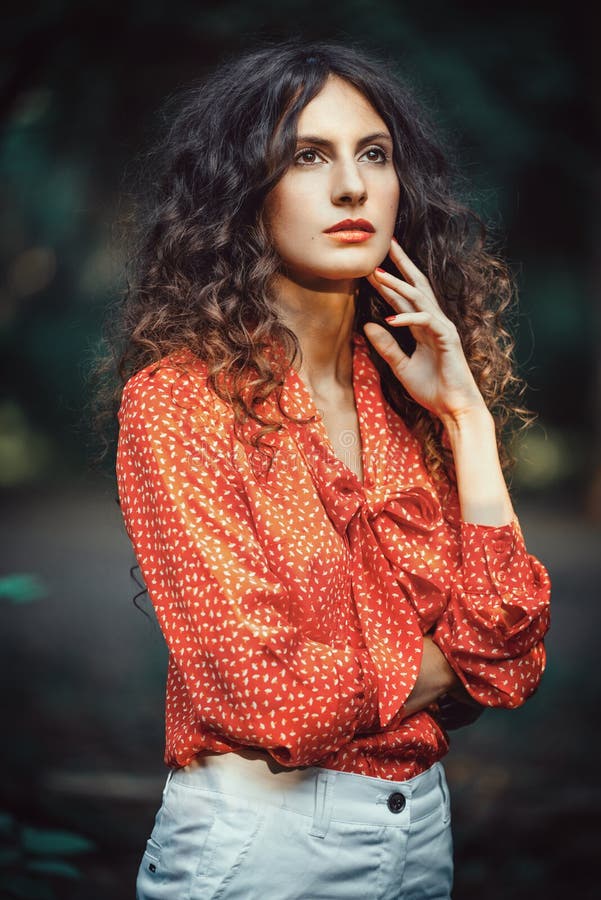 Portrait of a Beautiful Lady Stock Image - Image of flirt, happy: 34606023