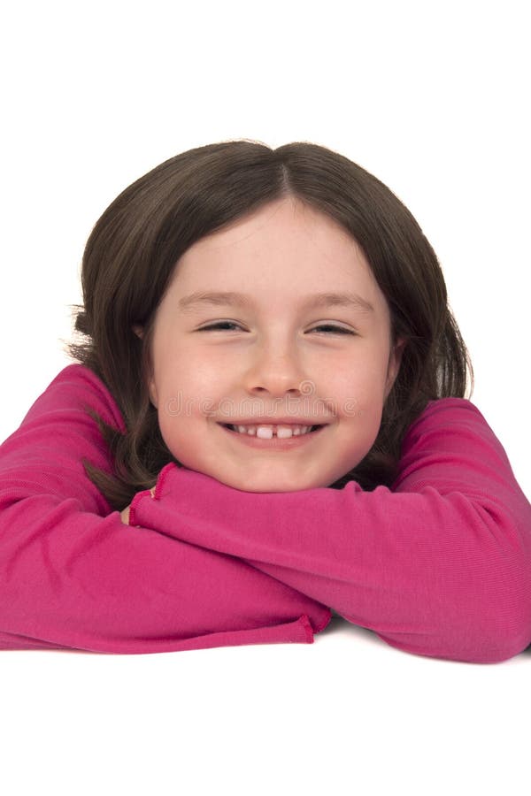 Beautiful Little Girl Reading a Book Stock Image - Image of studioshot ...