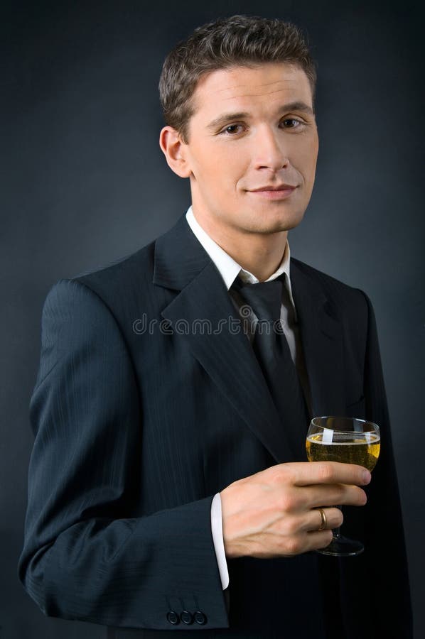 Portrait of a Beautiful Man. Stock Photo - Image of businessman, booze ...