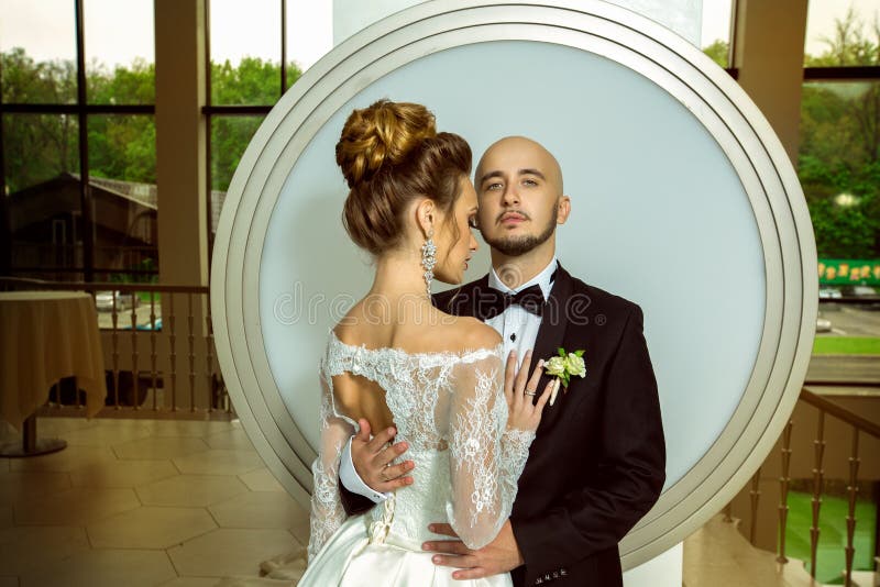 Portrait of Beautiful Married Couple Hugging Stock Image - Image of ...