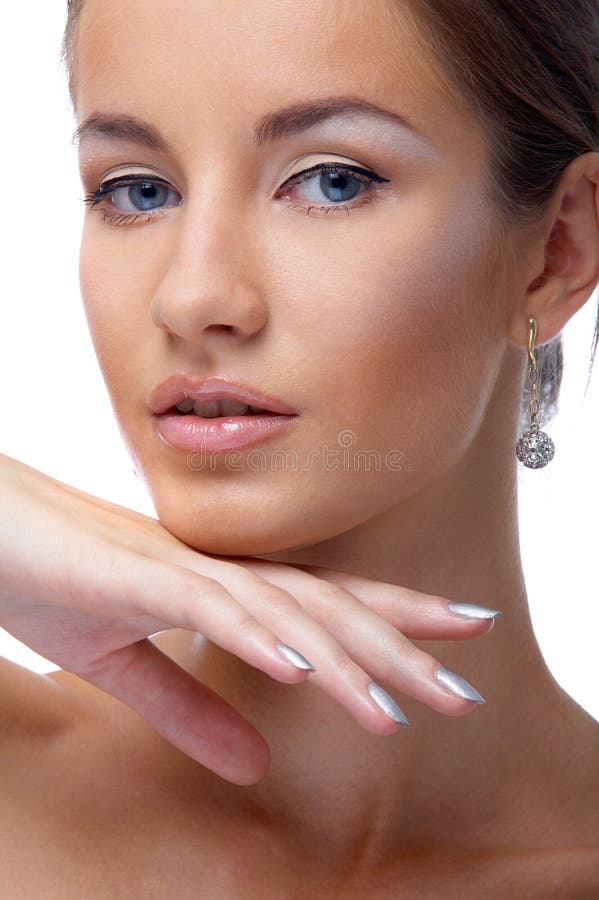 Portrait of Beautiful Model Stock Photo - Image of close, cosmetics ...