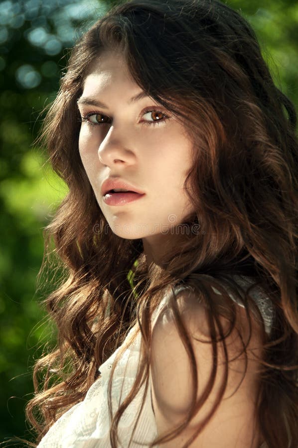 Portrait of Beautiful Model Outdoor Stock Photo - Image of clean, face ...