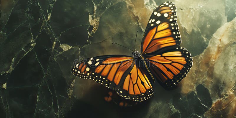 Portrait of a Beautiful Monarch Butterfly Stock Illustration ...