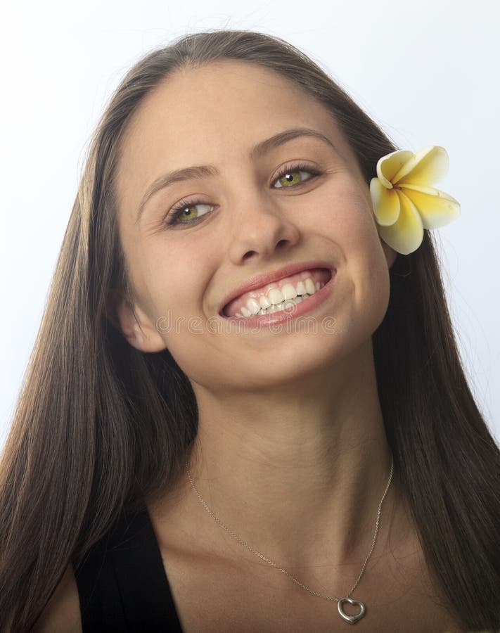 Portrait of a Beautiful Pacific Island Girl Stock Image - Image of girl ...
