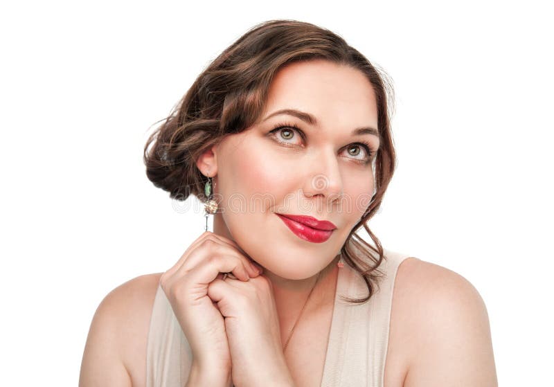 Portrait of Beautiful Plus Size Woman Stock Photo - Image of plus ...