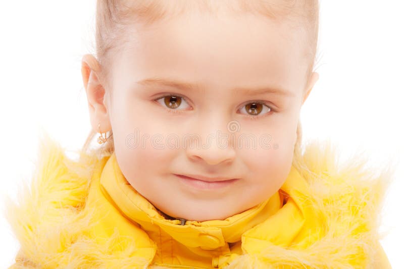 Portrait of Beautiful Preschool Child in Profile Stock Image - Image of ...