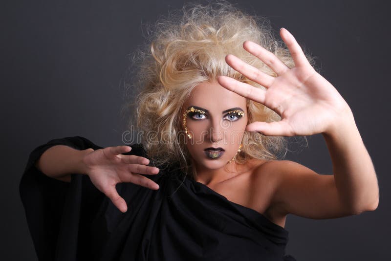 Portrait of Beautiful Psychic with Creative Make U Stock Photo - Image ...