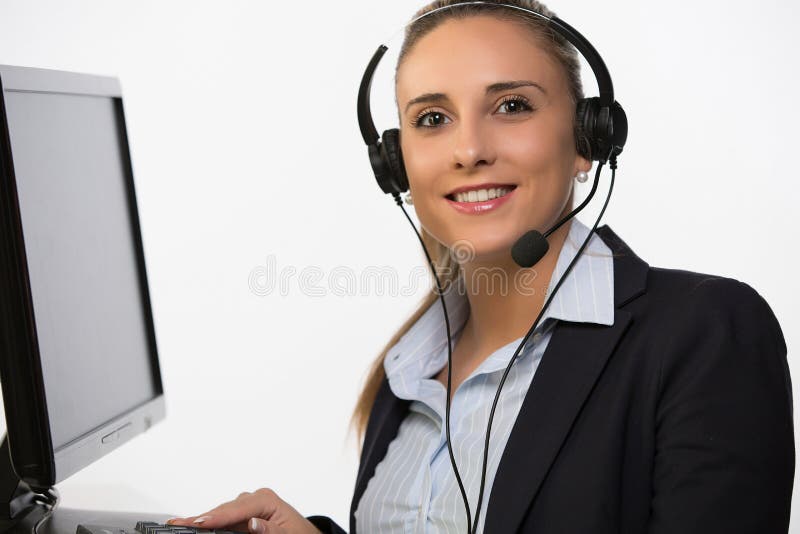 Portrait of Beautiful Secretary Writing Notes in Office Stock Image ...