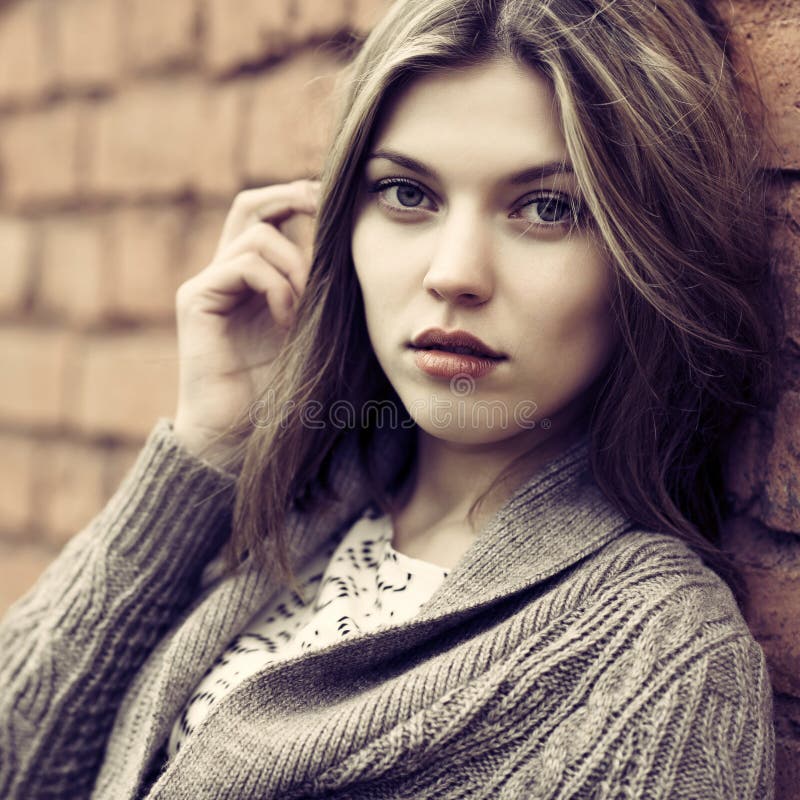 Portrait of a Beautiful Seductive Girl Stock Image - Image of fresh ...