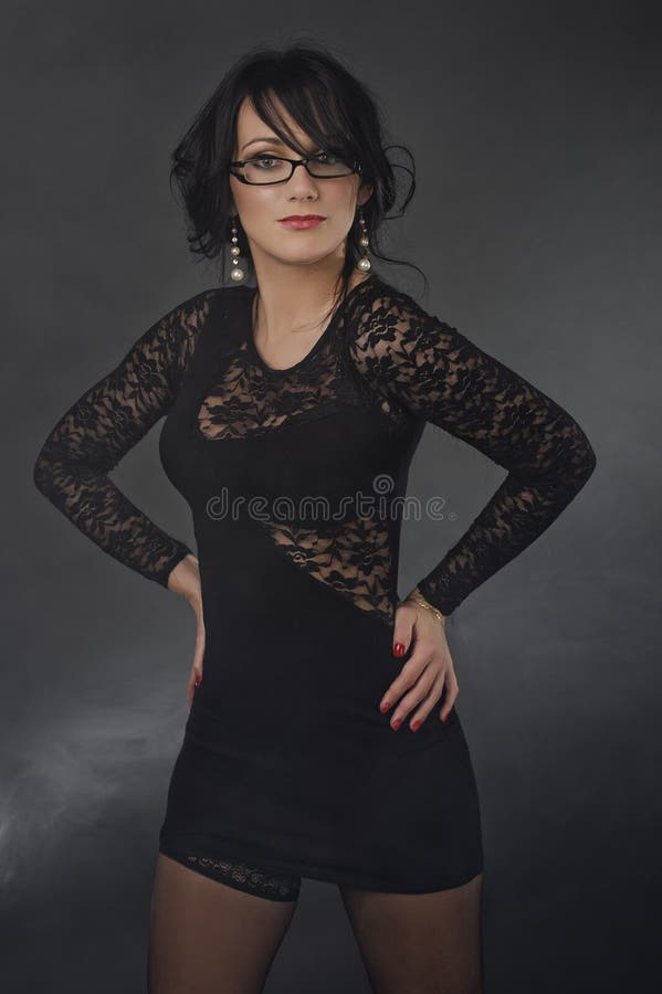 Sensory Woman Reflecting in Mirror Stock Image - Image of posing ...