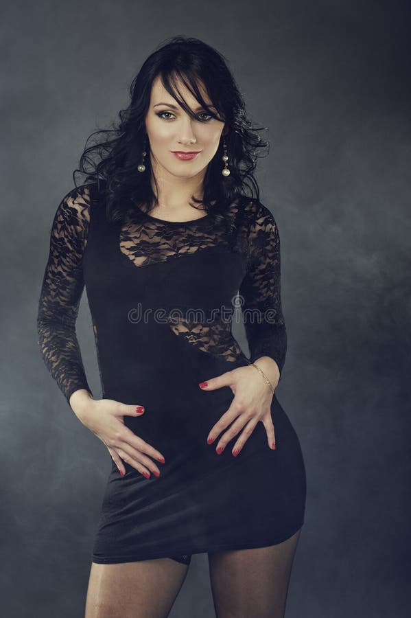Sensory Woman Reflecting in Mirror Stock Image - Image of posing ...