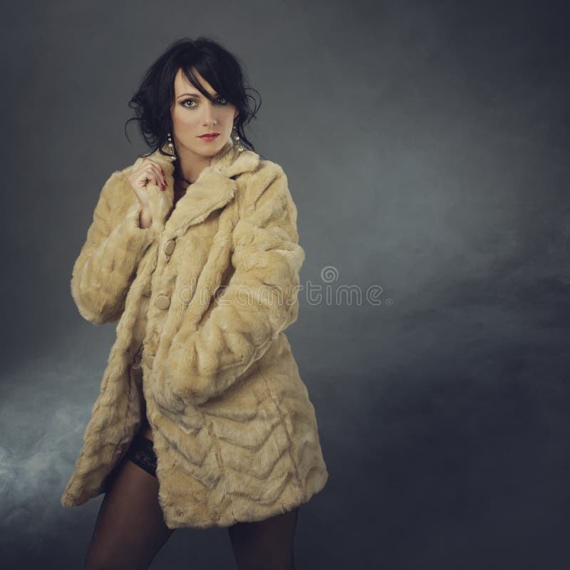 Sensory Woman Reflecting in Mirror Stock Image - Image of posing ...