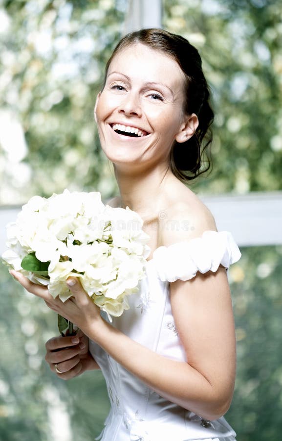 Portrait of the Beautiful Bride Stock Image - Image of fresh, innocent ...