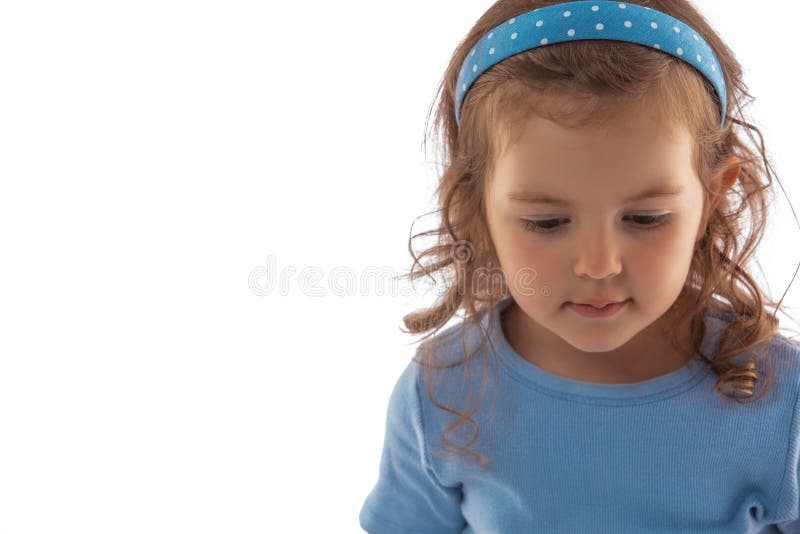 Portrait of a Beautiful Smiling Child on a White Background. Little ...