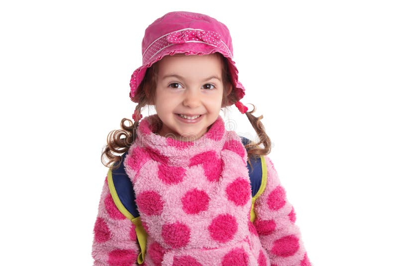 Portrait of a Beautiful Smiling Child on a White Background. Little ...