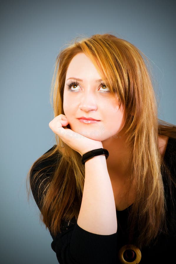 Portrait of the Beautiful Woman Stock Image - Image of woman, black ...