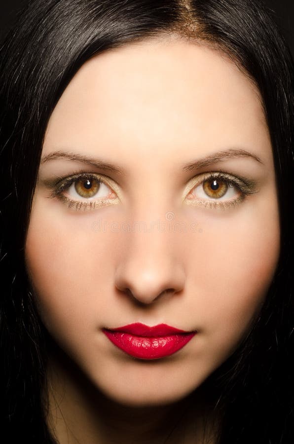 One Pensive Young Man with Expressive Eyes Stock Photo - Image of ...