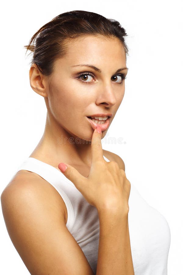 Portrait of Beautiful Woman Looking in Camera Stock Photo - Image of ...