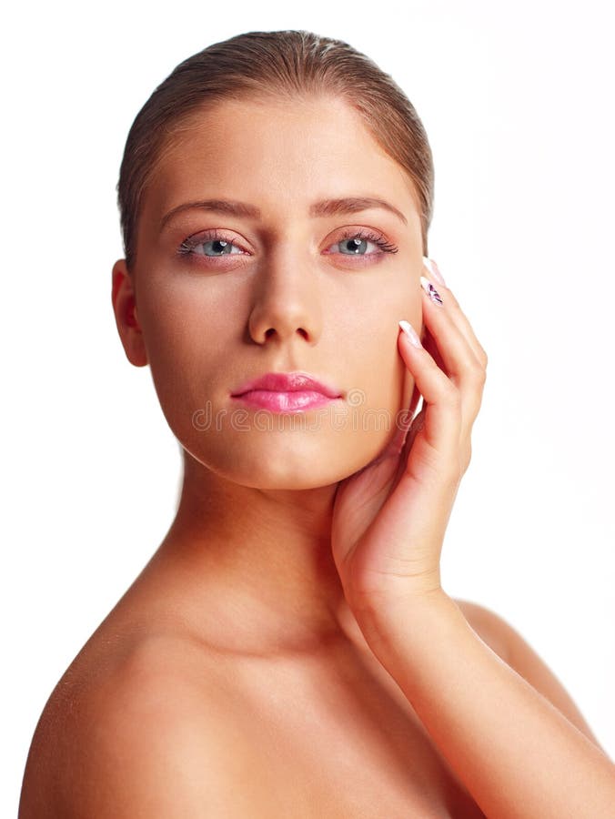 Portrait of Beautiful Woman Looking Forward Stock Image - Image of ...