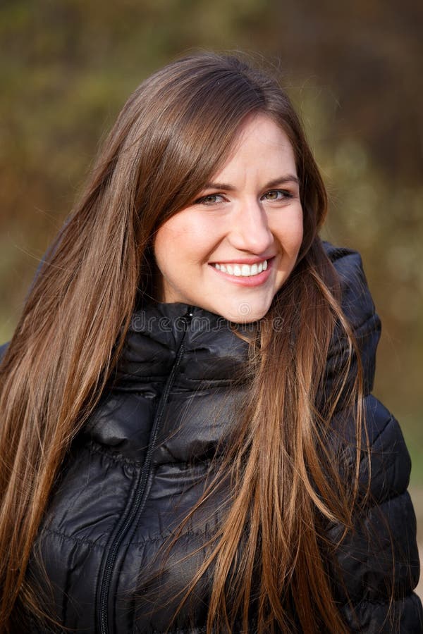 Portrait of Beautiful Woman Stock Image - Image of brunette, cheerful ...