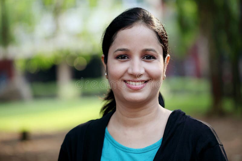 Portrait of Beautiful Young Female Student Stock Photo - Image of ...