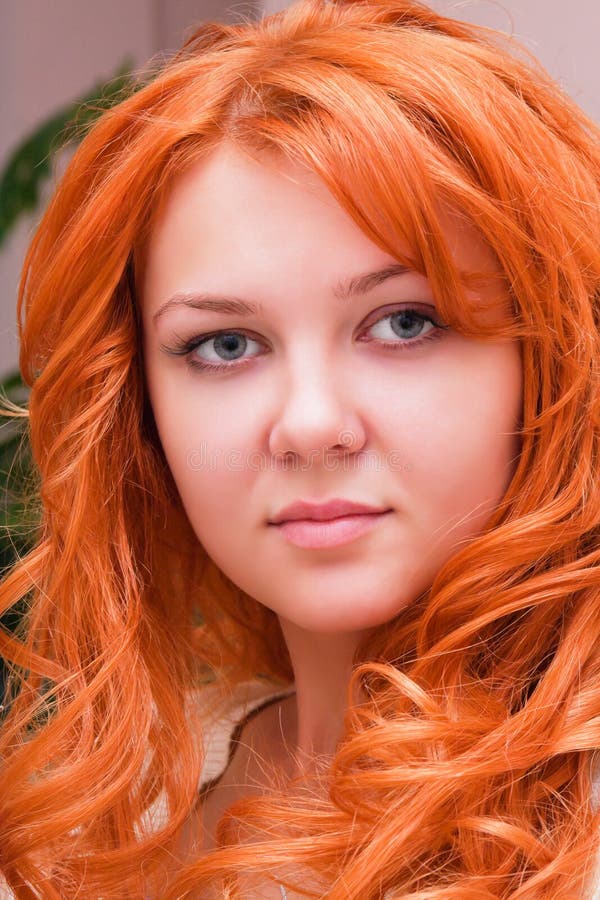 Portrait of a Beautiful Young Ginger Woman Stock Image - Image of ...
