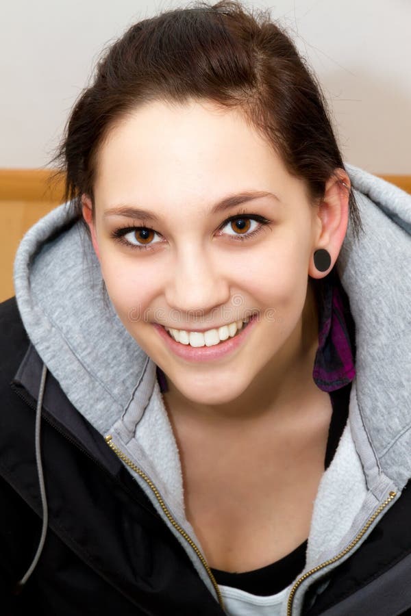 Portrait of a Beautiful Young, Likeable Woman Stock Image - Image of ...