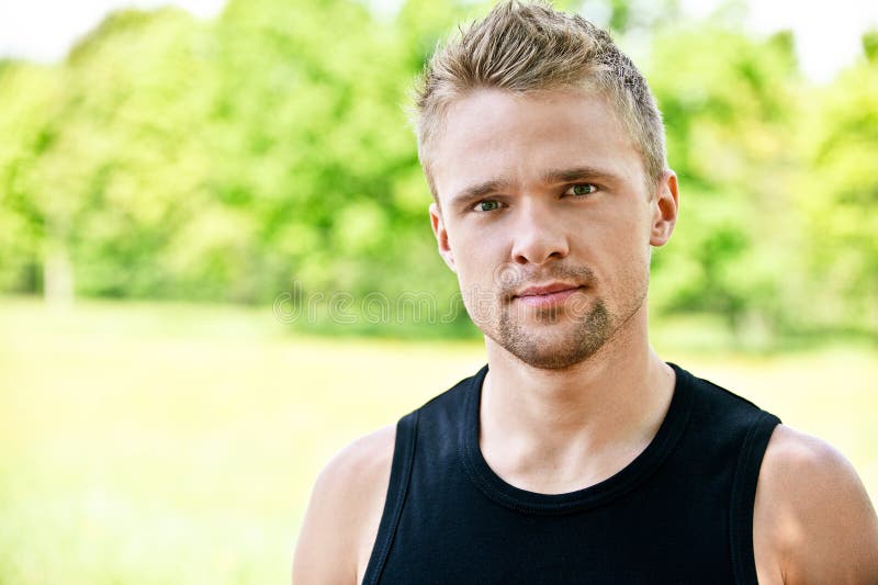 Portrait of Beautiful Young Man Stock Image - Image of human, confident ...