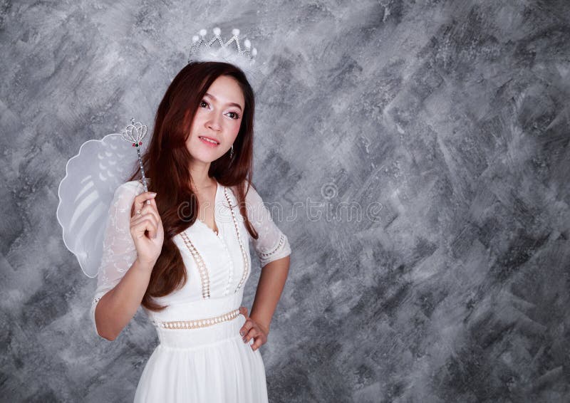 Beautiful Asian Woman Angel Costume Thinking Stock Photos - Free ... Beautiful Asian Woman Angel Costume Thinking Stock Photos - Free ...