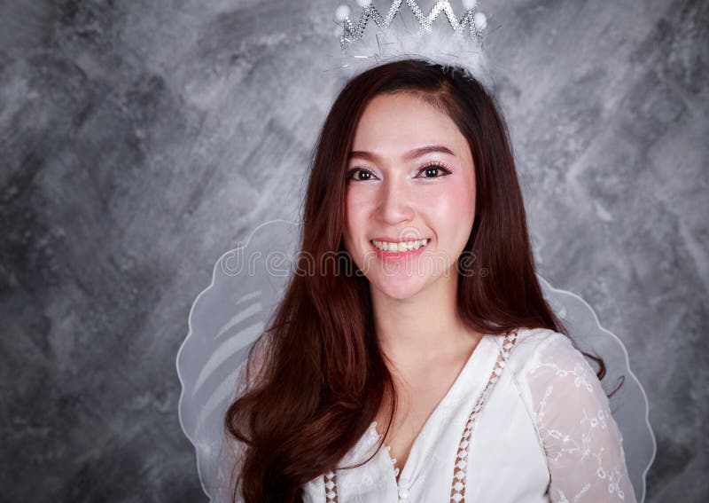 Portrait of Beautiful Young Woman Angel Stock Image - Image of hair ... Portrait of Beautiful Young Woman Angel Stock Image - Image of hair ...