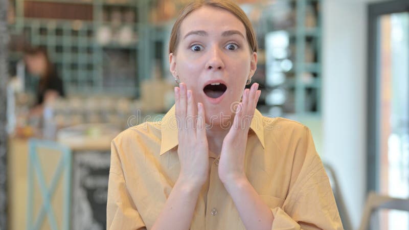 Portrait of Beautiful Young Woman Feeling Surprised Stock Photo - Image ...