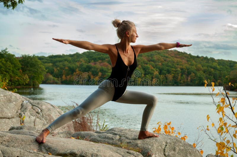 Portrait of Beautiful Young Woman Practicing Yoga Stock Photo - Image ...