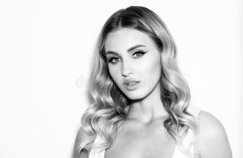 Portrait Of Beautiful Young Woman Sensual Beauty Female Model Face
