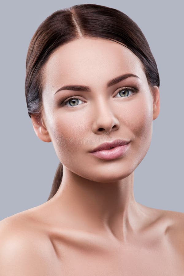 Portrait of Beautiful Young Woman in Studio Stock Image - Image of ...