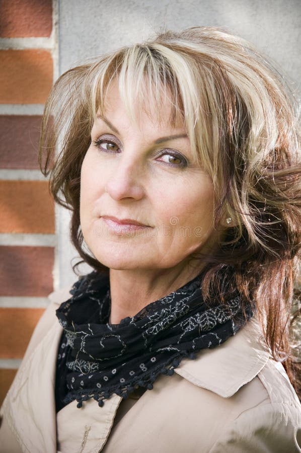 Portrait of Beauty Mature Woman Stock Image - Image of focus, caucasian ...