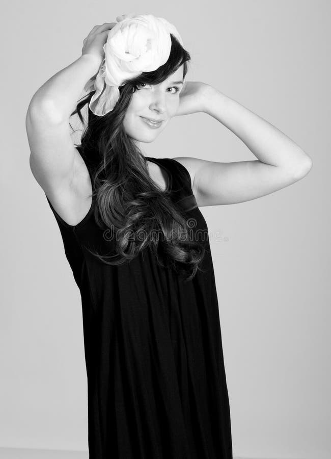 Portrait of Beauty Young Woman Stock Photo - Image of desaturated ...