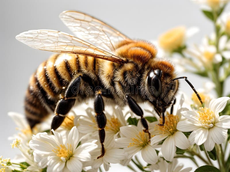 A portrait of a bee stock photo. Image of macro, blur - 294449128