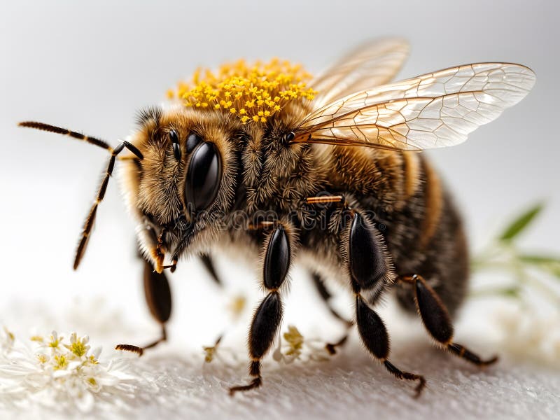 A portrait of a bee stock image. Image of oilseed, flora - 294449143