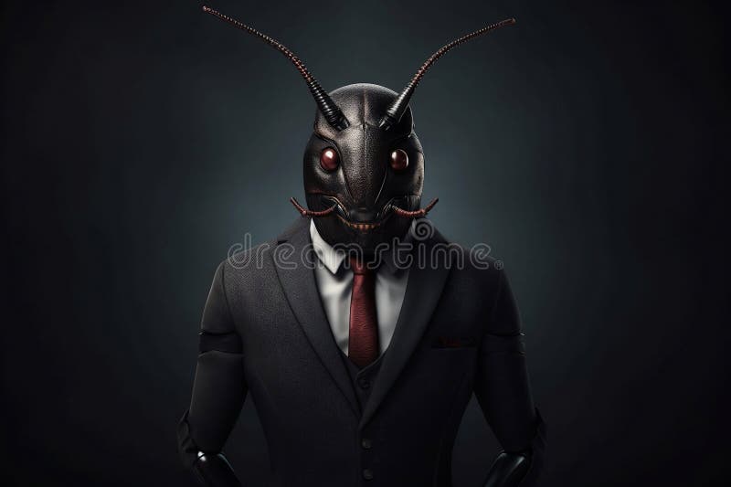 Portrait of a Beetle Dressed in a Formal Business Suit Stock ...