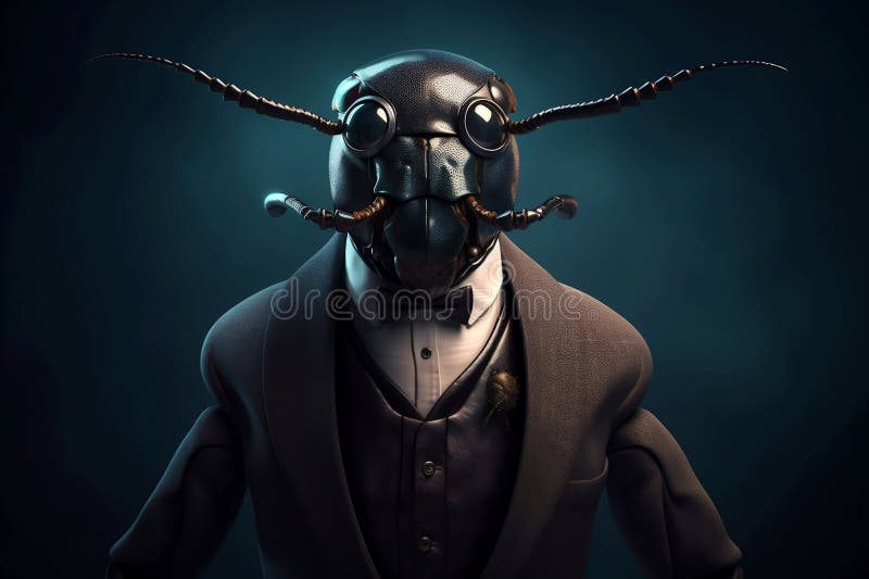 Portrait of a Beetle Dressed in a Formal Business Suit Stock ...