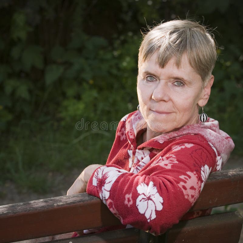 Portrait with bench stock photo. Image of autumn, pension - 20080626