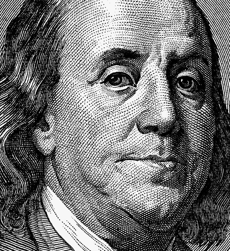Portrait of Benjamin Franklin Stock Photo - Image of parts, exchange ...
