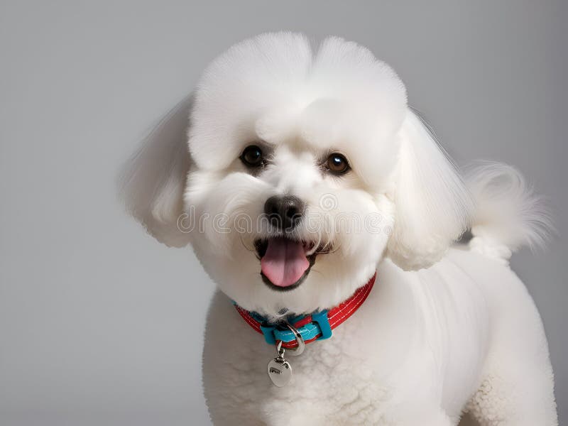 Portrait of the Bichon Frise Dog Stock Illustration - Illustration of ...