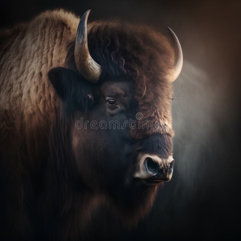 Portrait of a Bison in a Business Suit,bison Head in a Businessman Suit ...