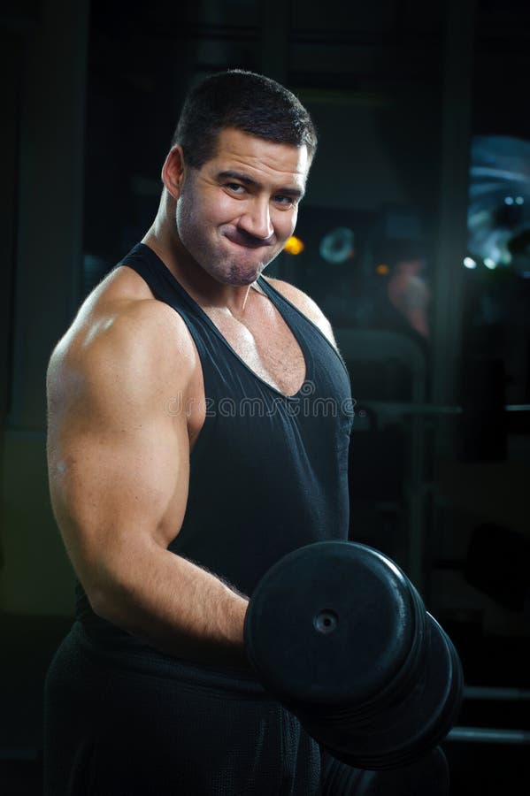 Portrait of Big Muscular Man Stock Photo - Image of building, endurance ...