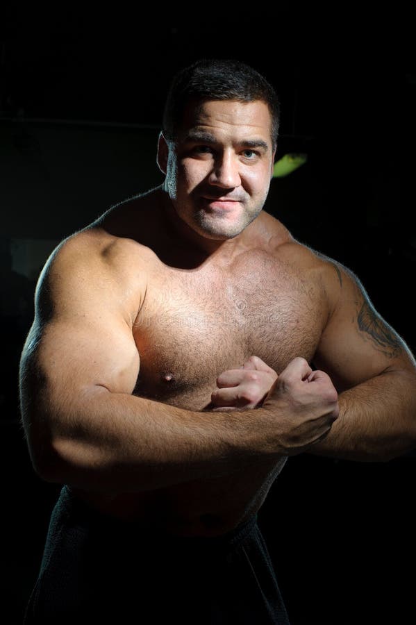 Portrait of Big Muscular Man Stock Photo - Image of coach, healthy ...